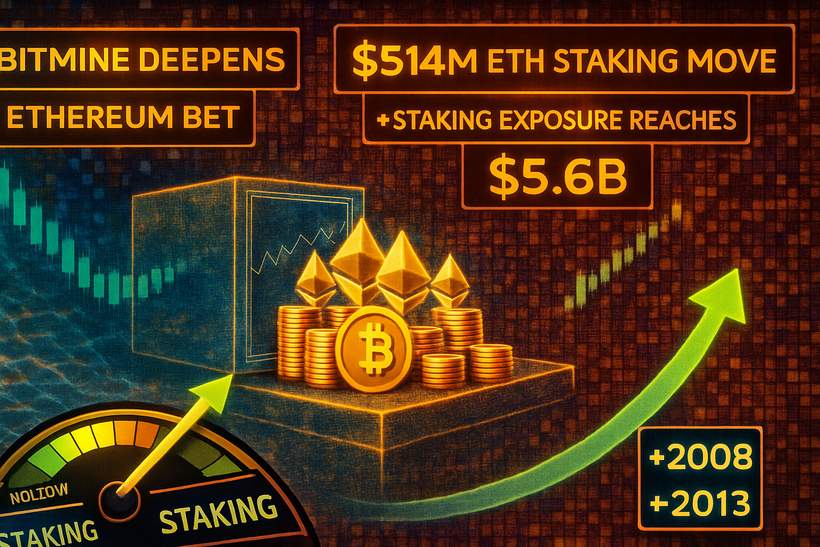Bitmine's $514M Ethereum Staking Boost: $5.6B Locked as ETH Eyes $3,400 ...